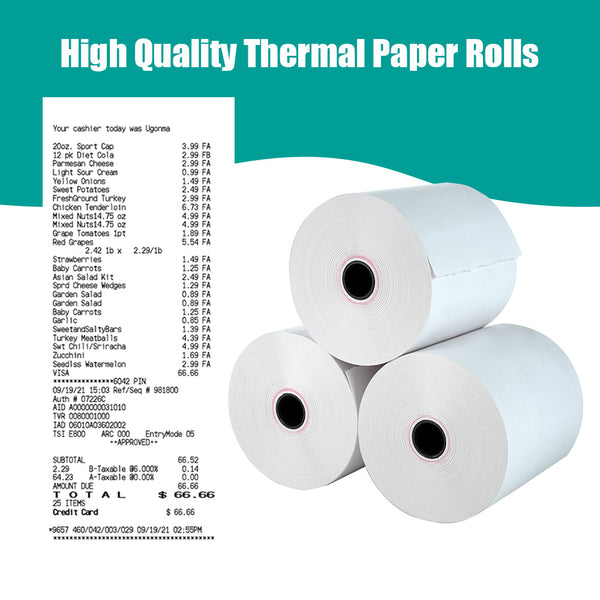 Till Rolls 80mm X 80mm thermal paper roll Receipt paper epos | Till ...